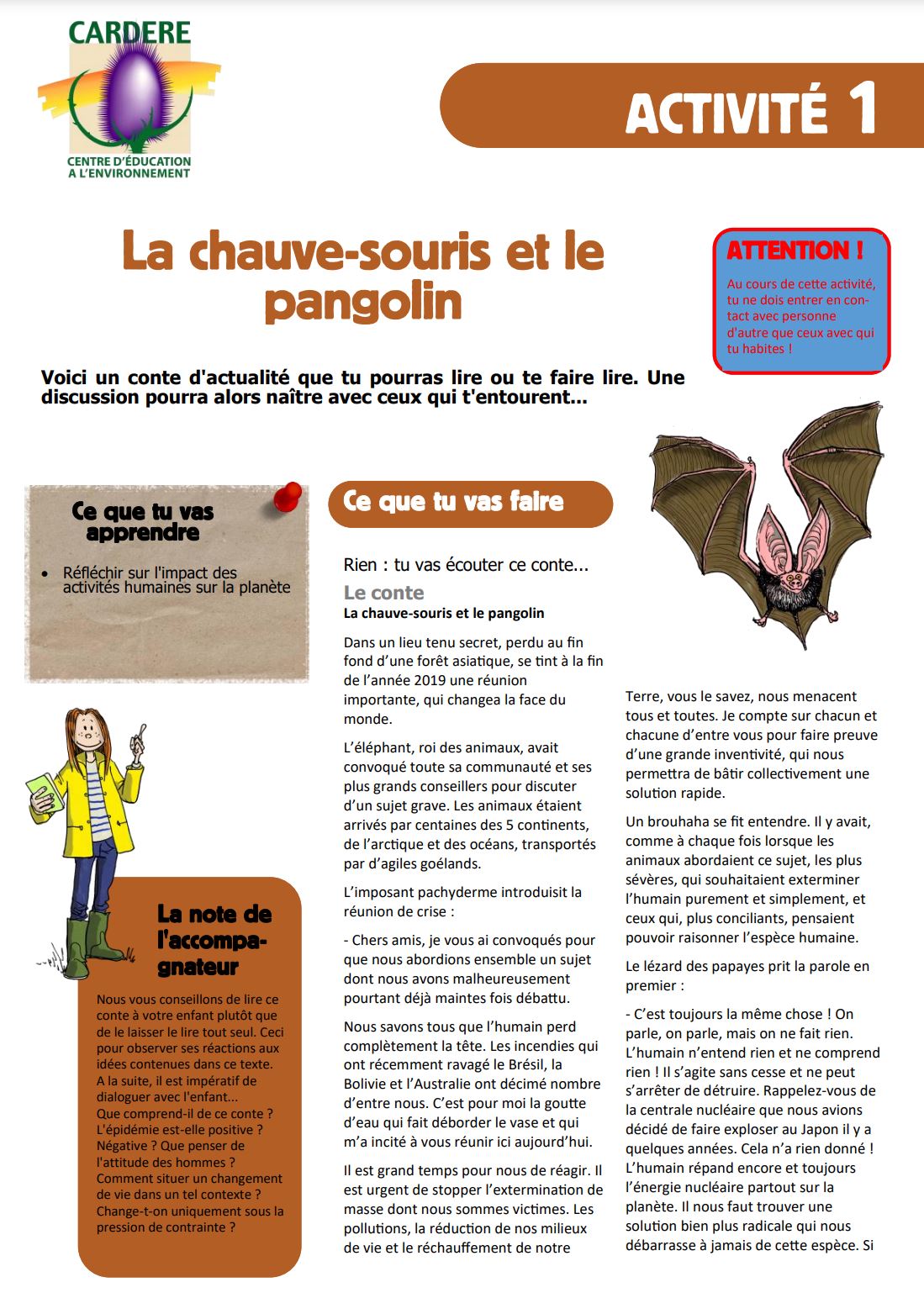 La chauve-souris et le pangolin - FRENE