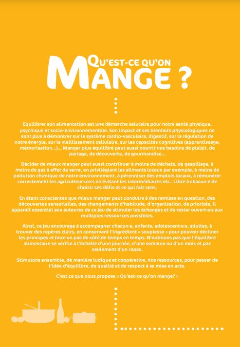 Qu'est-ce qu'on mange ? - FRENE